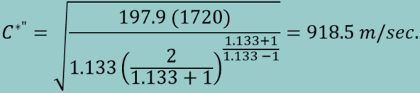 Thenozzle exhaust velocity is given by Equation 8: